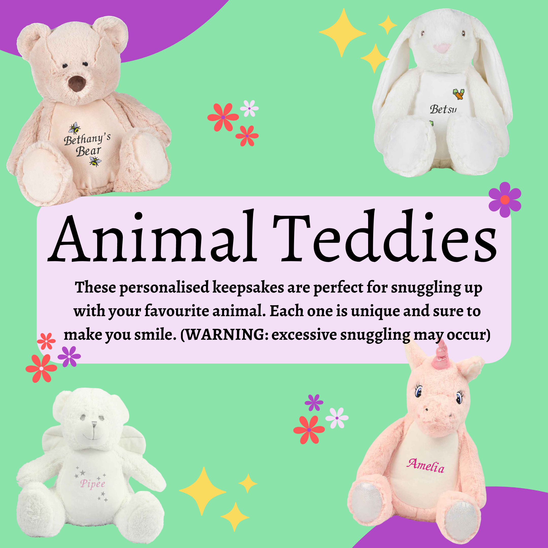 Animal Teddies – Titch Designs